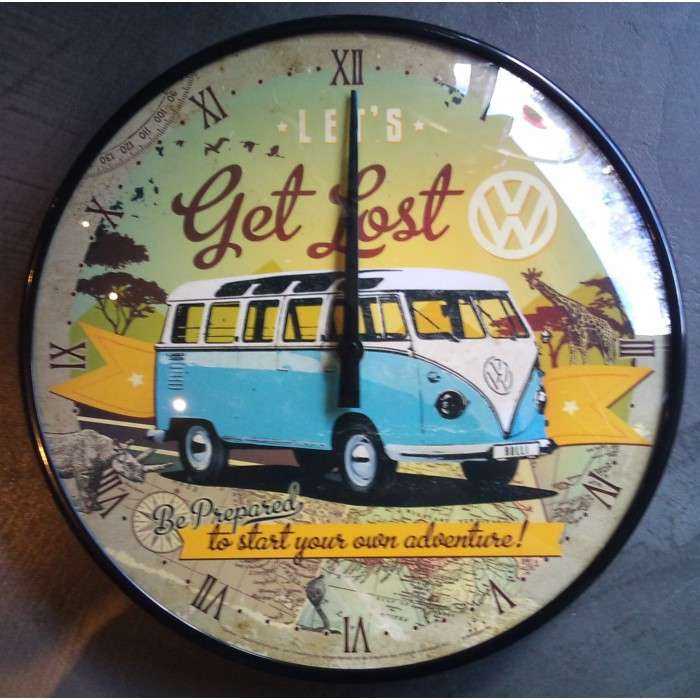 Round metal clock combi VW get lost volkswagen clock