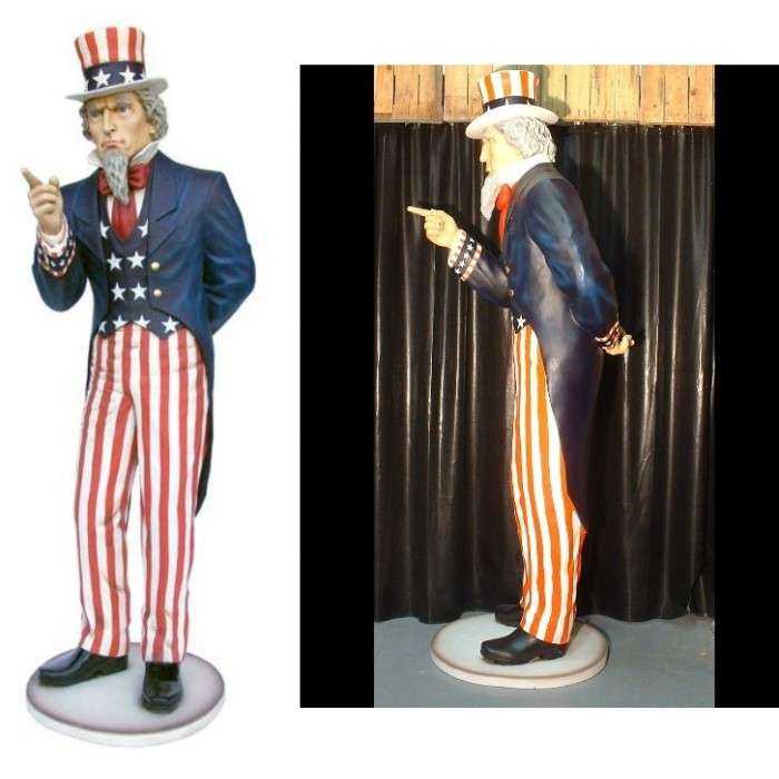 Statue Uncle Sam Giant 260cm Large Size Statue Deco USA