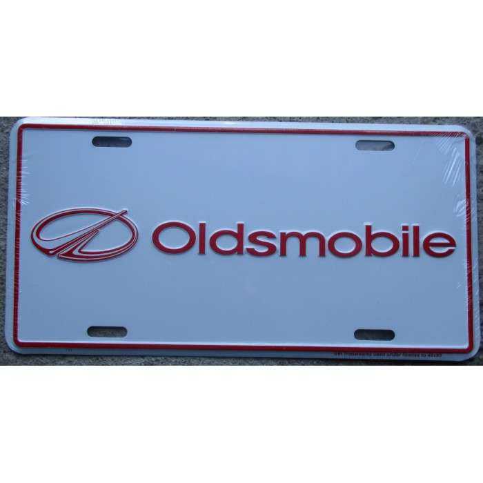OldsmobileTole license plate white written red