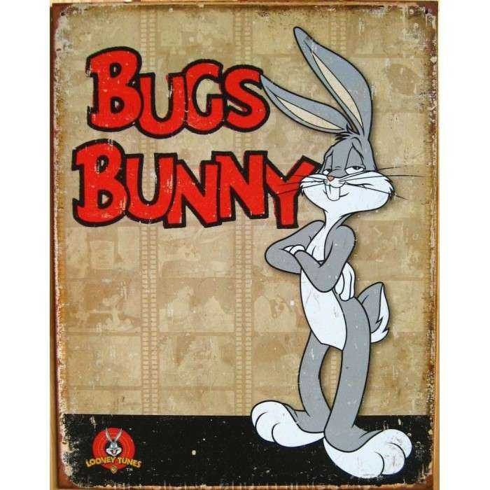 plaque bugs bunny tole affiche usa dessin animé chambre