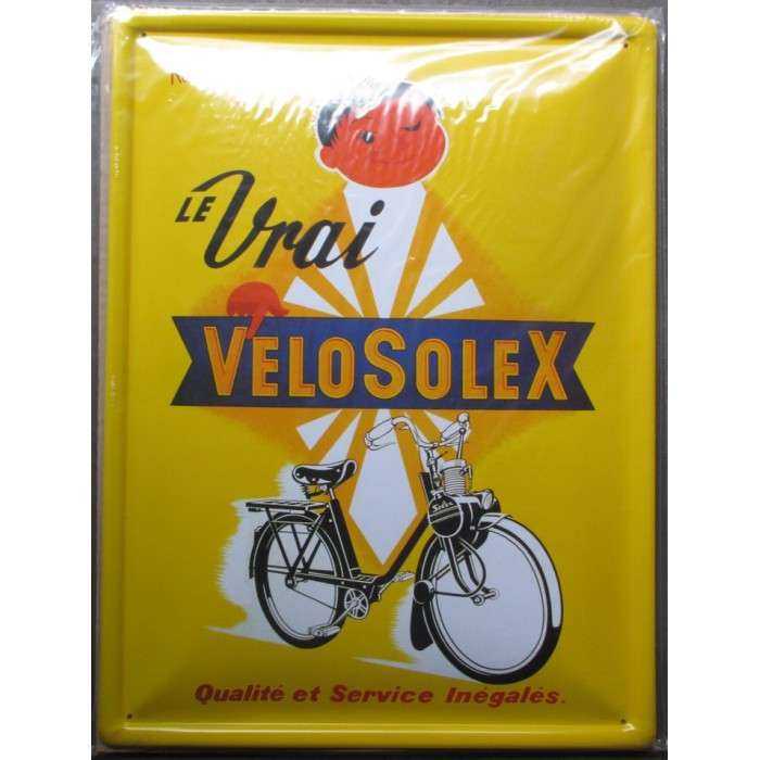Real plate velosolex poster tole deco garage 40x30 cm