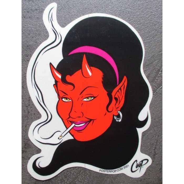 Sticker Devils Who Smoke from Coop Rockabilly sticker