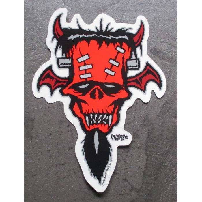 Frankenstein sticker red monster sticker rockabilly sticker