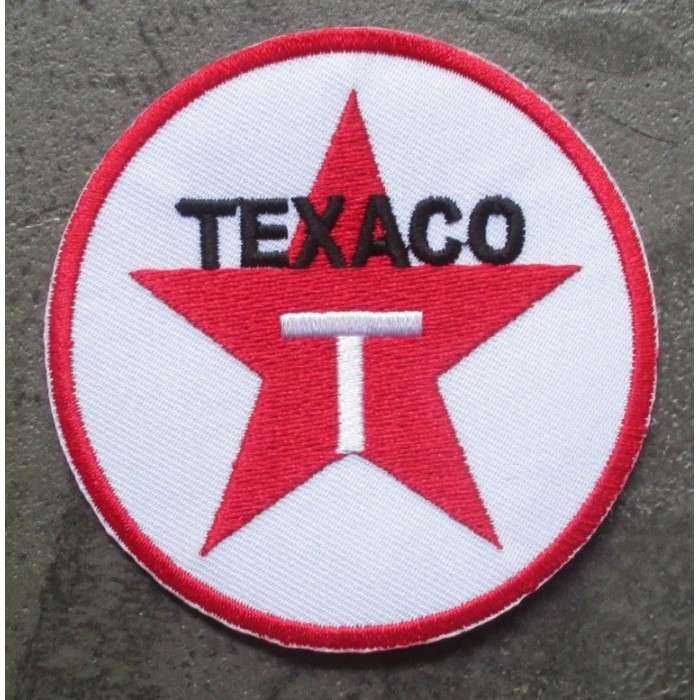 patch texaco white badge thermo-adhesive jacket shirt