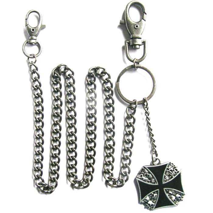 Wallet chain cross malta black cranes biker rock