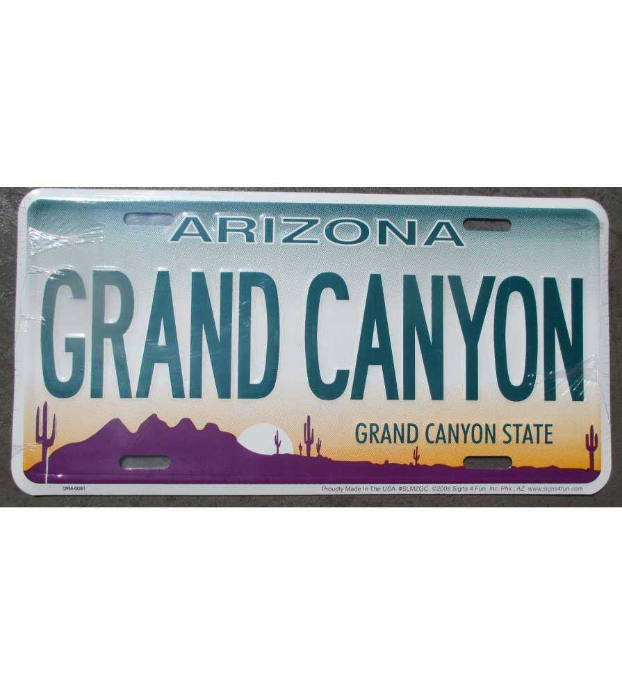 license plate grand canyon arizona usa poster tole