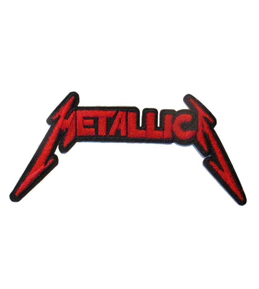 patch du groupe metallica logo rouge 13x6.5cm rock roll écusson ...