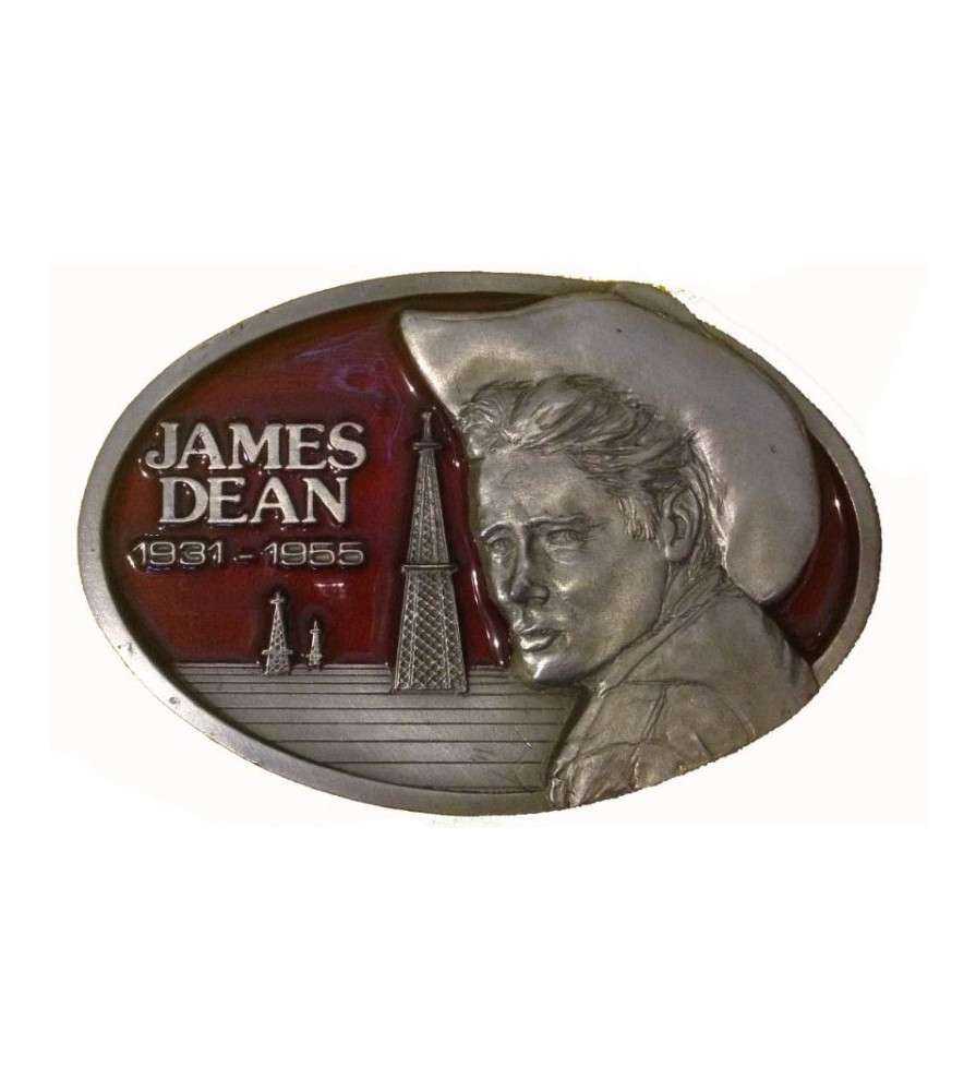 Belt buckle James Dean 1931-1955 official red background man woman rock ...