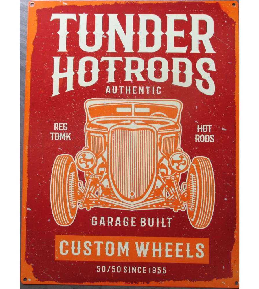 Thunder Hot Rods Custom Wheels Tole Plate 40x30cm Metal