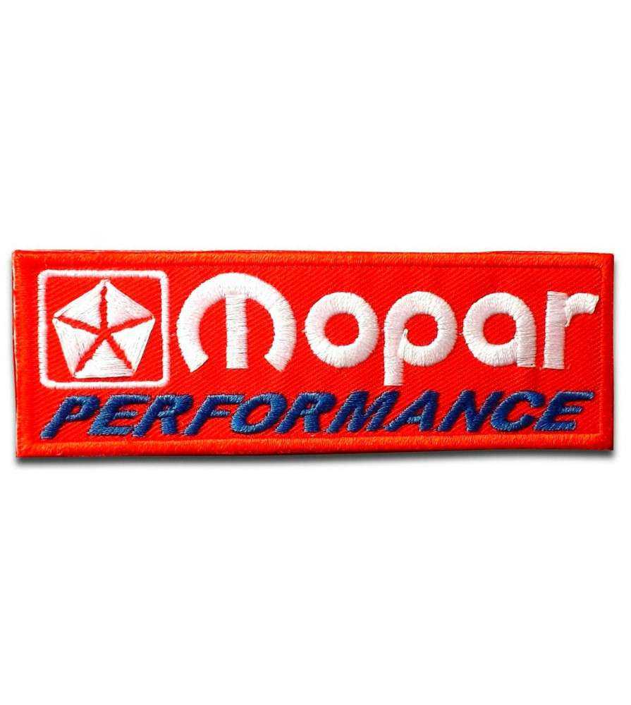 patch mopar performance rouge rectangulaire 11x3.5 cm ecusson ...