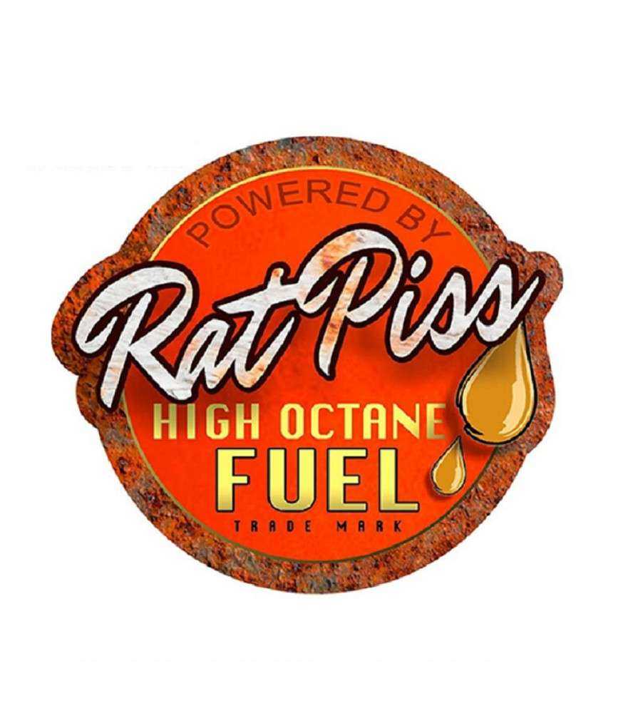 sticker rat piss high octane fuel 12x11cm sticker oil petrol deco garage