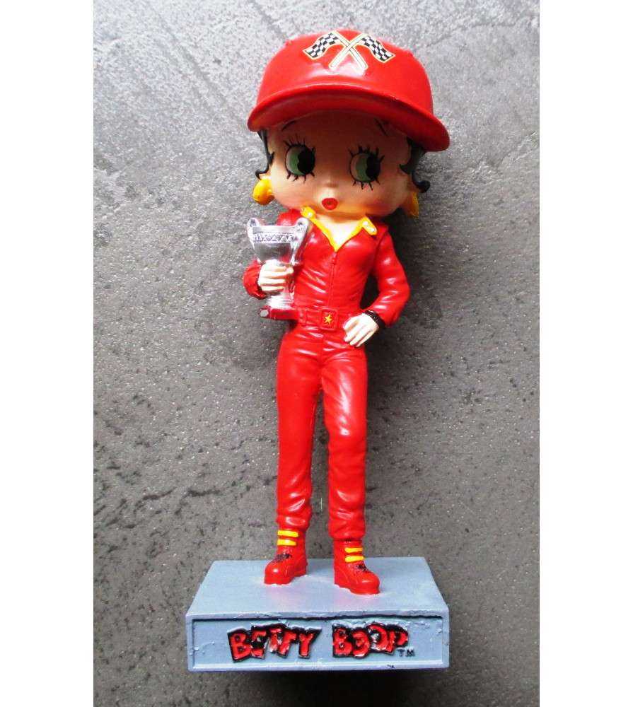 Figure Betty Boop pilot red outfit and victory cup 13cm resin statuette