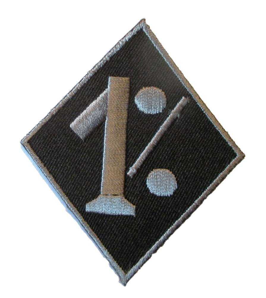 patch 1% black white 8.5x7cm Thermocolant badge diamond biker one percent