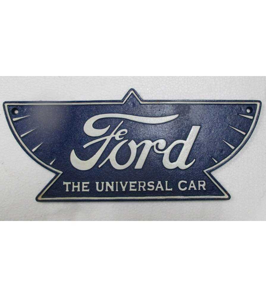Old Cast Iron Logo Plate Ford Thickness 38x16.5 cm Tole Garage