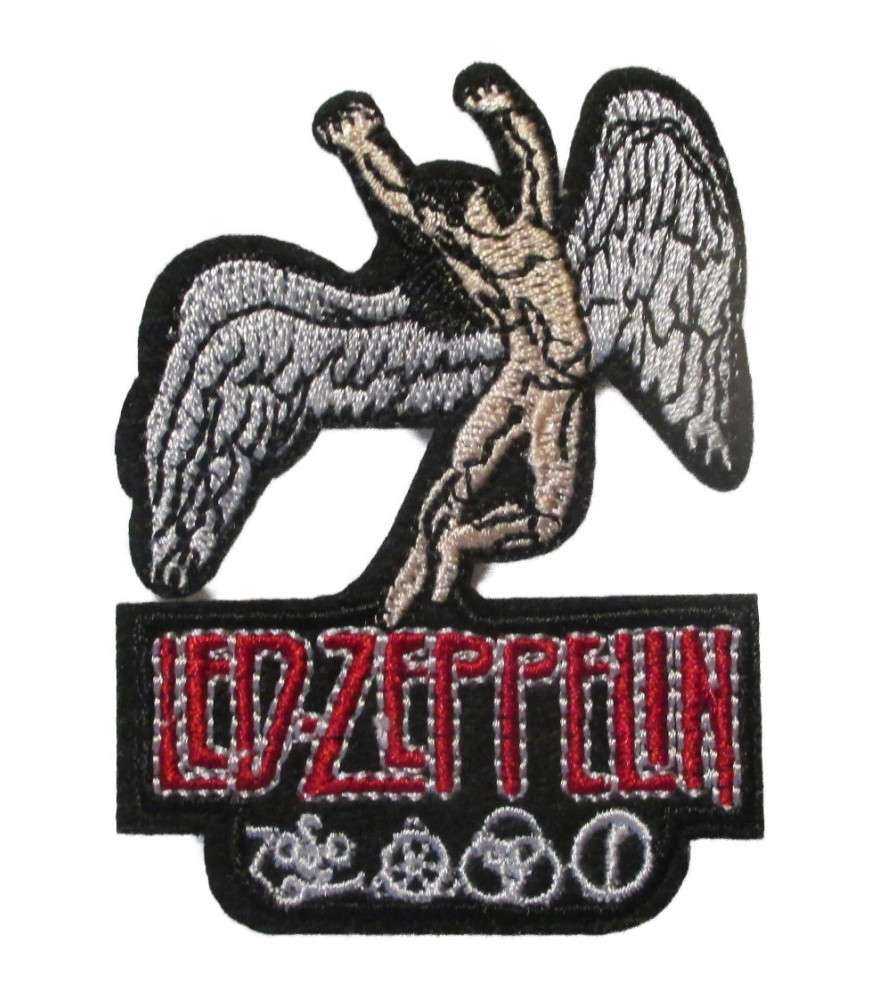 petit patch led zeppelin ange 7.5x5.5 cm ecusson groupe de hard rock