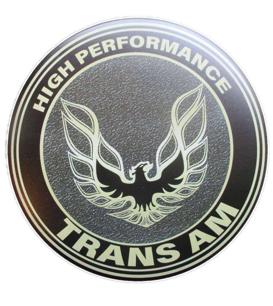 decorative plate trans am pontiac high performance round tole 30cm