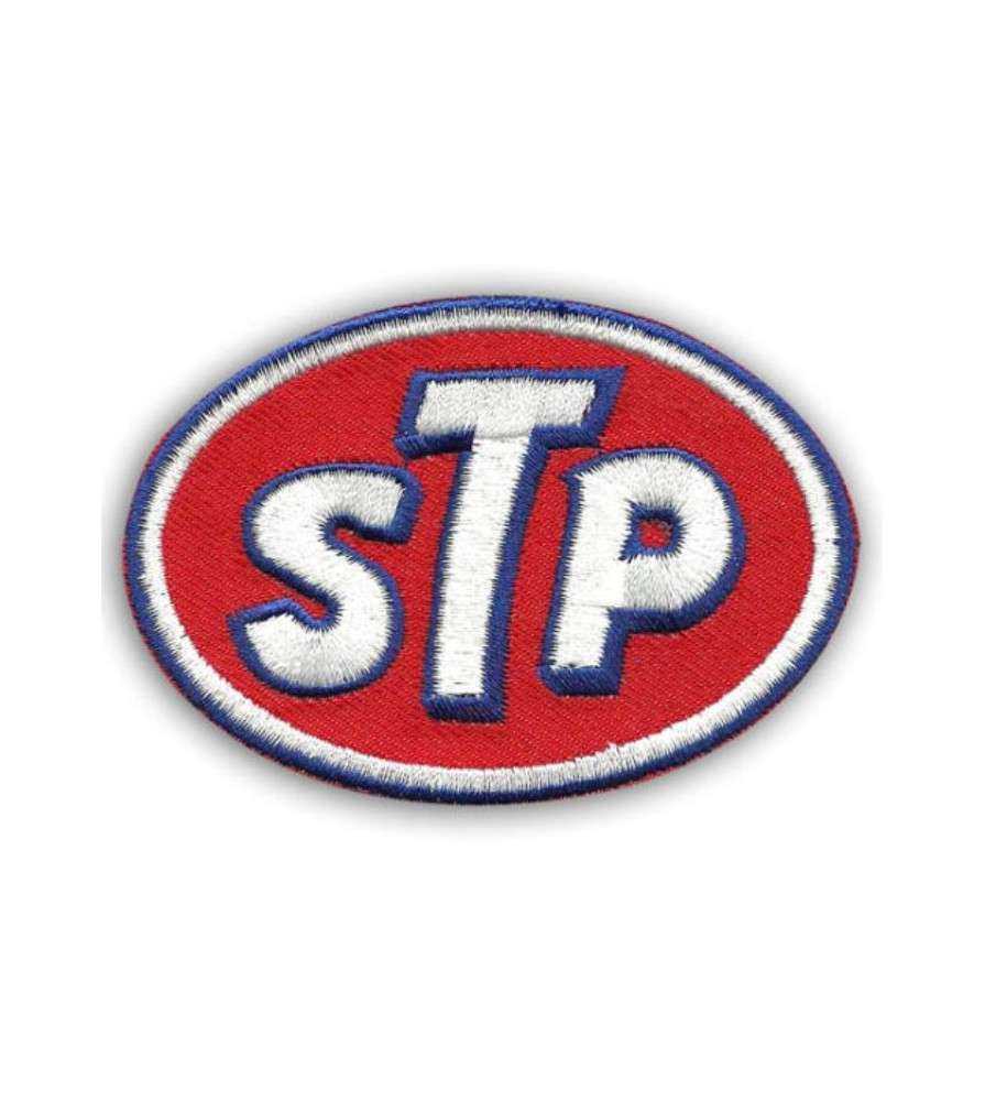 patch STP rouge ecusson thermocollant huile garage veste