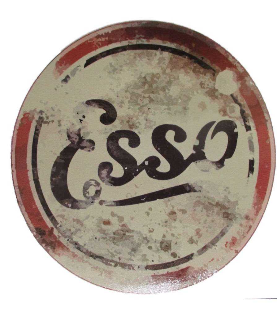 Sticker Esso logo very aged 10 cm Deco garage sticker