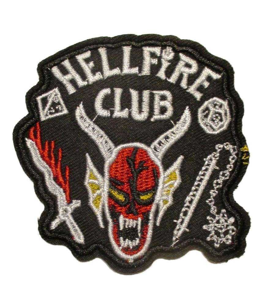 patch 12cm hellfire club noir demon avec des cornes écusson ...
